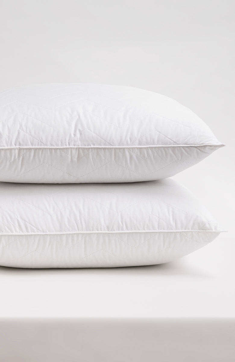 Herringbone Quilted Pillow 2-Pack – DownLinens